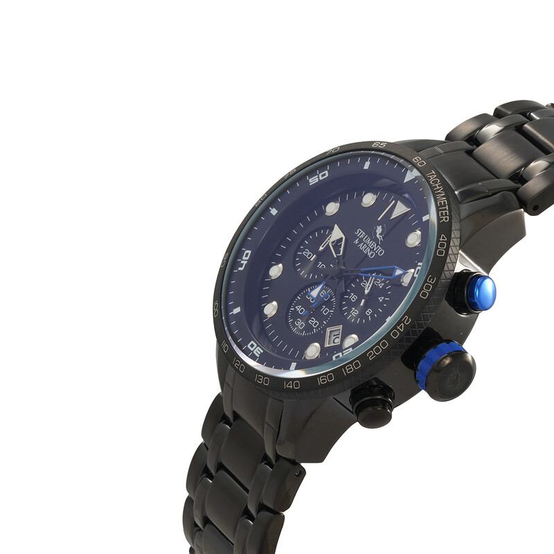 Strumento Marino Warrior Chrono Chronograph Quartz Black Dial Men's ...