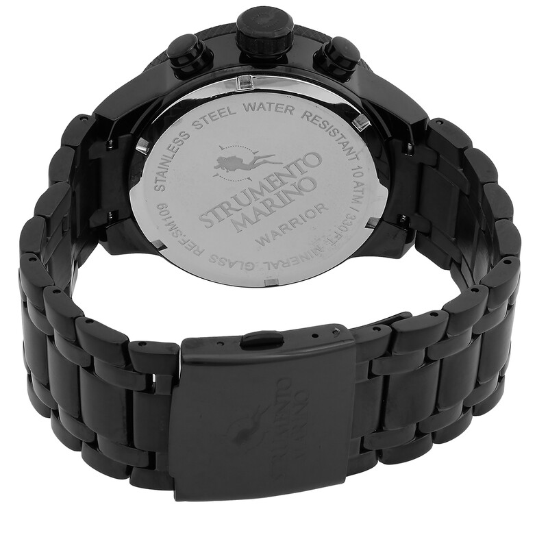 Strumento Marino Warrior Chrono Chronograph Quartz Black Dial Men's ...