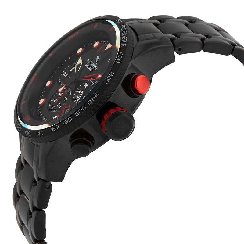 Strumento Marino Warrior Chrono Chronograph Quartz Black Dial Men's ...