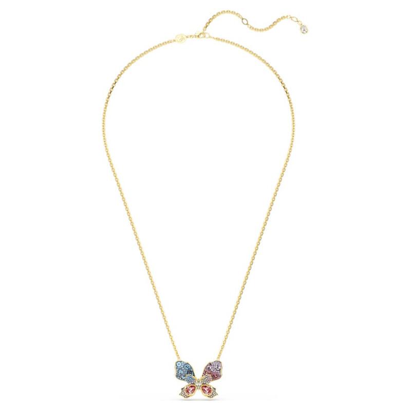 Swarovski Idyllia Multicolored Crystal Butterfly Necklace 5709951 ...