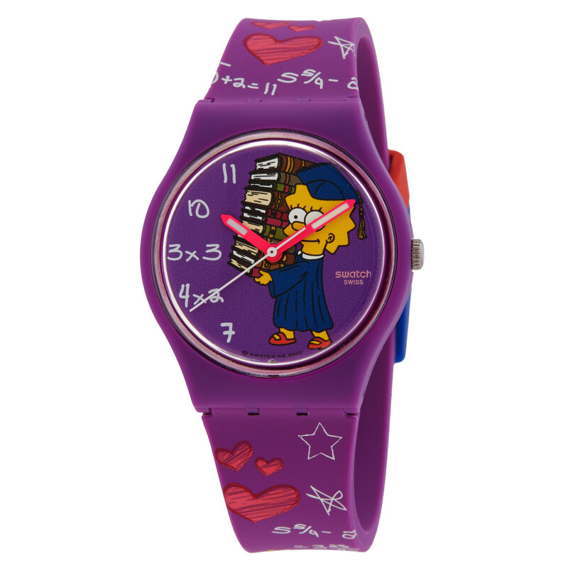 Swatch Class Act Quartz Purple Dial Ladies Watch SO28Z118 054362879965 ...