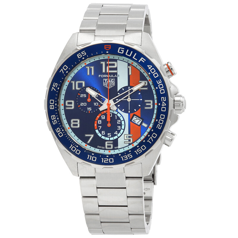 Tag Heuer Formula 1 X Gulf Chronograph Quartz Blue Dial Men's Watch ...