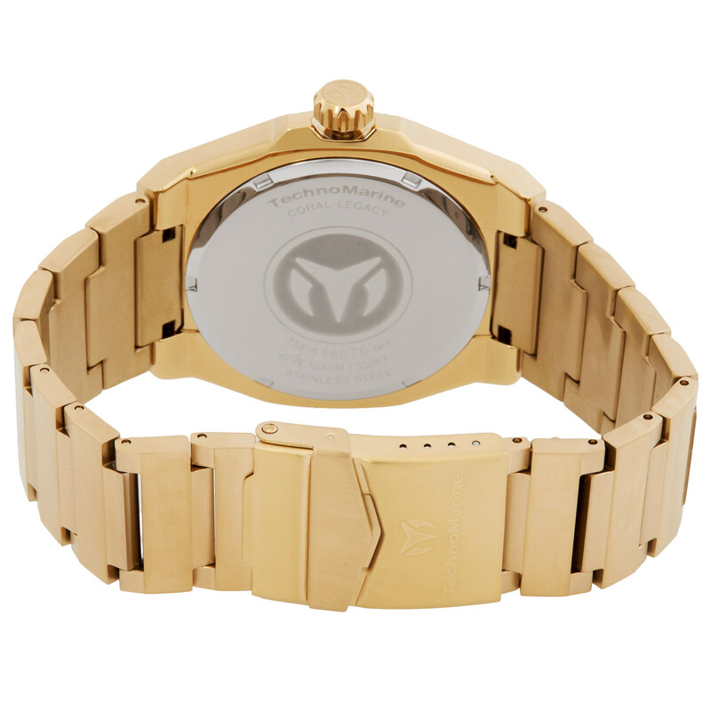 Technomarine Coral Legacy Quartz Gold Dial Men's Watch TM-416076 ...