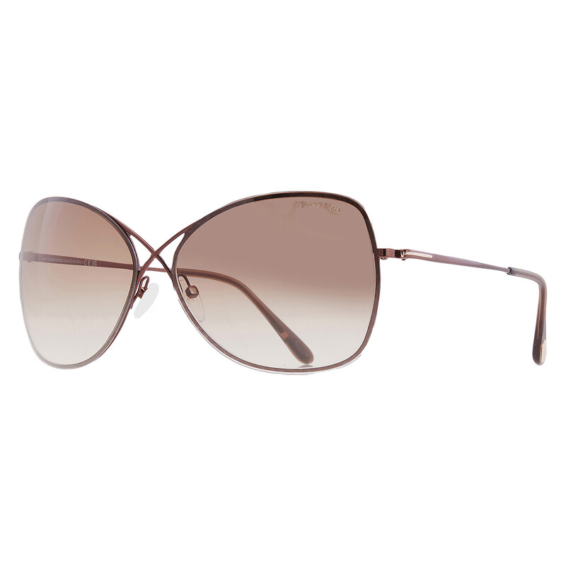 Tom Ford Brown Butterfly Ladies Sunglasses FT0250 48F 63 664689546664 ...