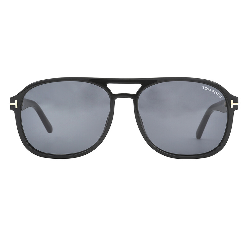 Tom Ford Rosco Smoke Pilot Men's Sunglasses FT1022 01A 58 889214403308 ...