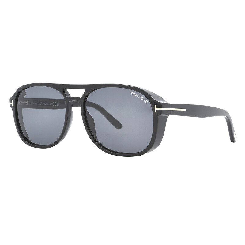 Tom Ford Rosco Smoke Pilot Men's Sunglasses FT1022 01A 58 889214403308 ...
