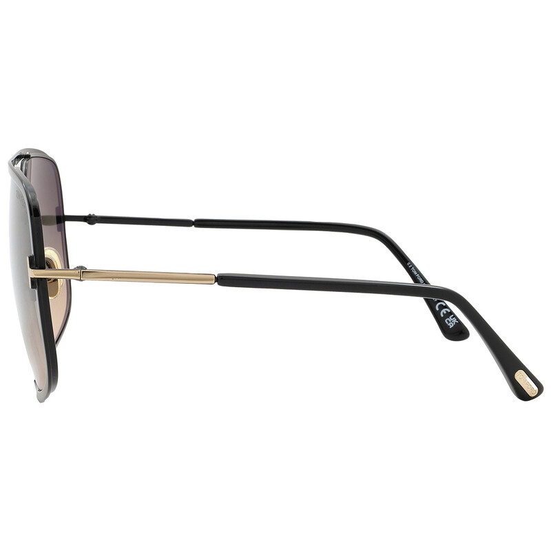 Tom Ford Warren Smoke Gradient Oversized Ladies Sunglasses FT0867 01B ...