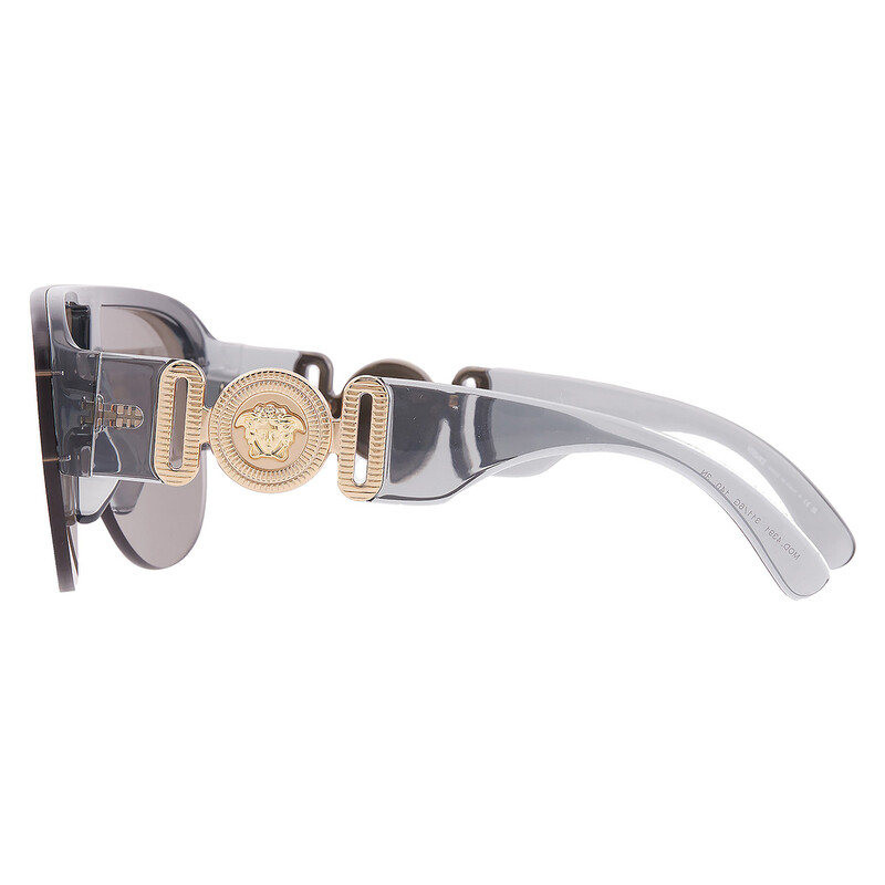 Versace Light Grey Mirror Silver Shield Men's Sunglasses VE4391 311/6G ...