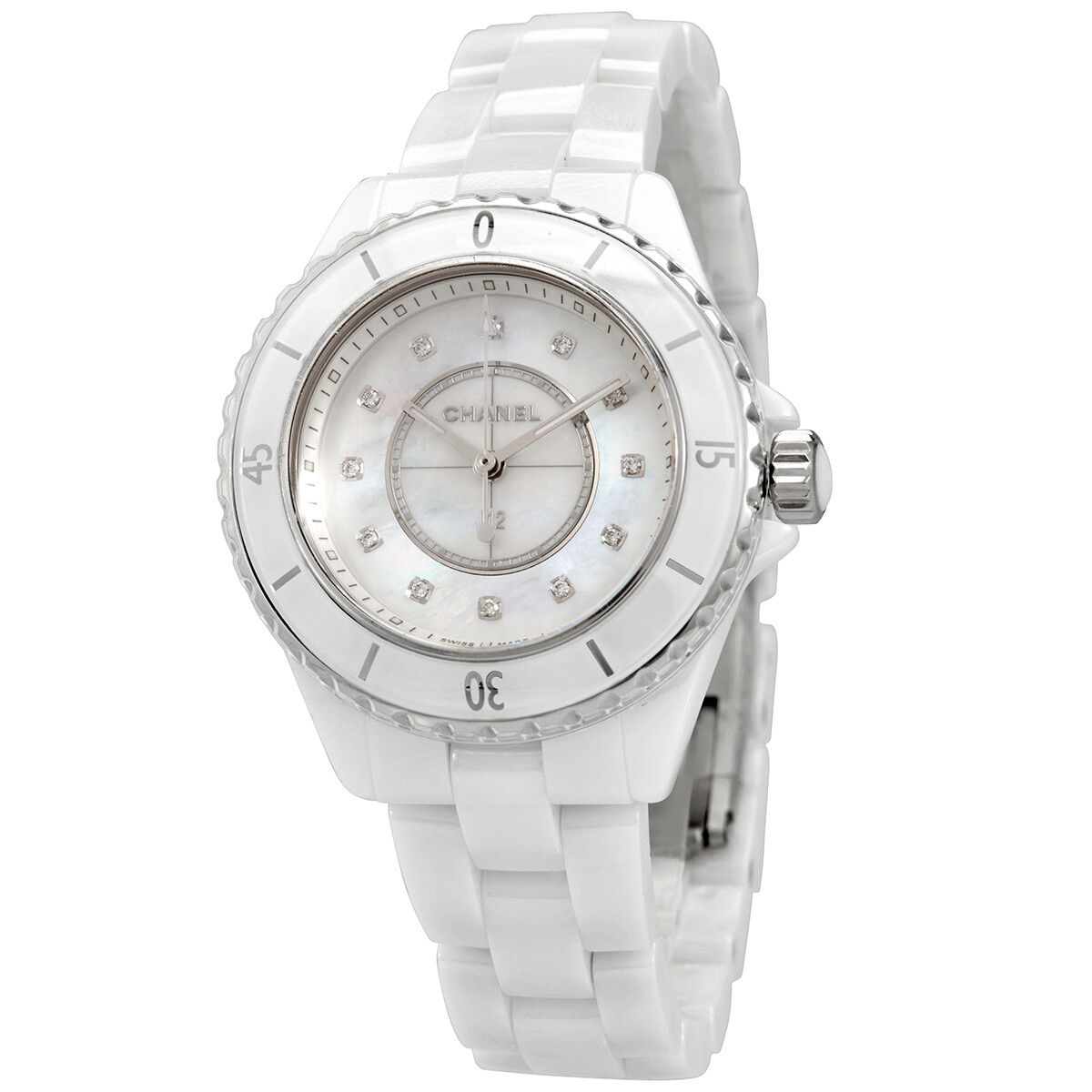 Chanel J12 White Ceramic Unisex Watch H2181 3599594010412 - Watches, J12 - Jomashop
