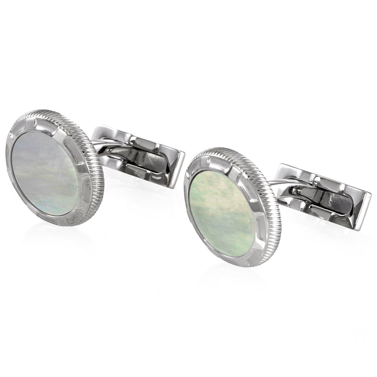 Charriol Chevron Men's Steel Cable Cufflinks- Grey/ Black 01-03-1174-0 ...