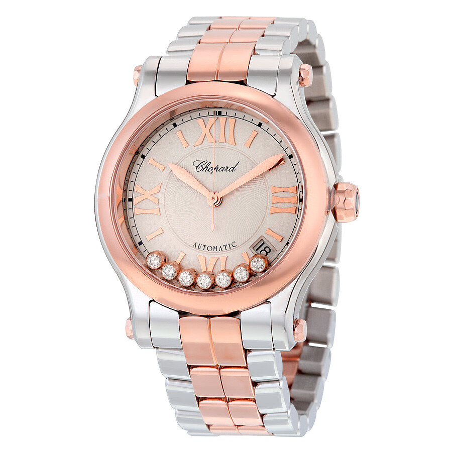 Chopard Happy Sport Oval Mother of Pearl 18k Rose Gold Ladies Watch ...