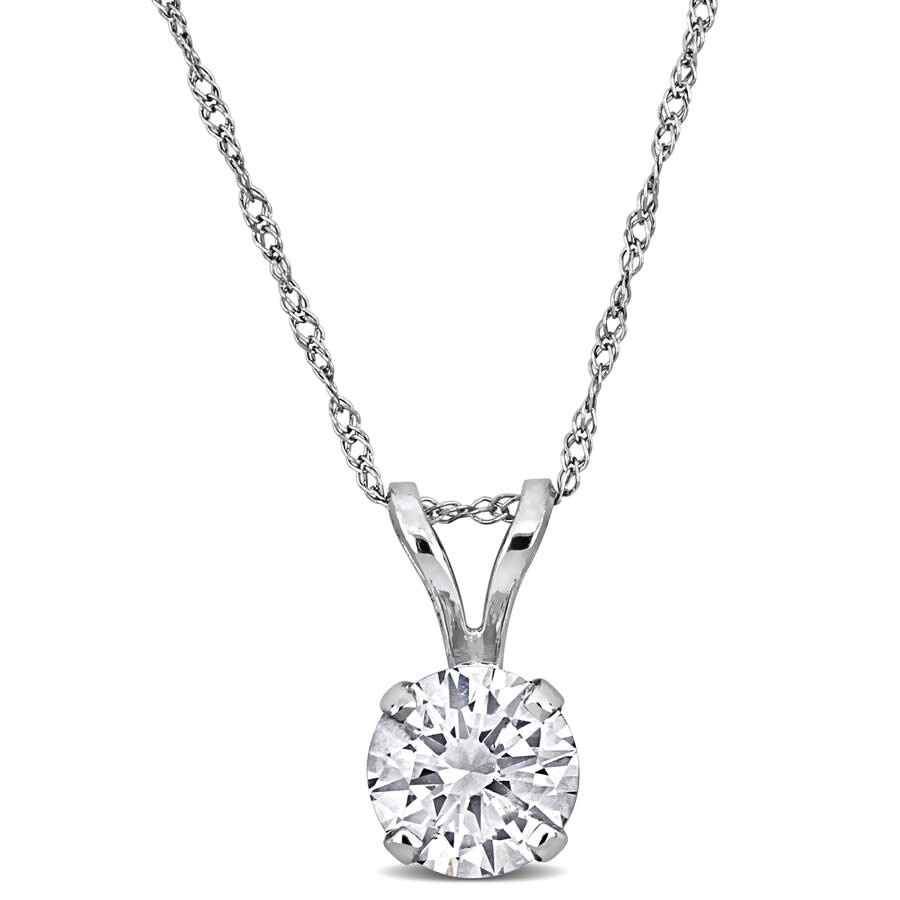 Created Forever 1/6 CT TGW Lab Created Diamond Station Necklace in 18k ...