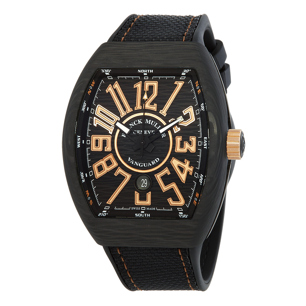 Franck Muller Vanguard Automatic Black Dial Men's Watch 45SCBLKBLKBLK ...
