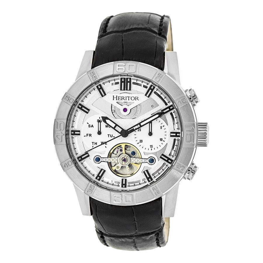 Heritor Arthur Automatic Silver Dial Men's Watch HR7901 847864166820 ...