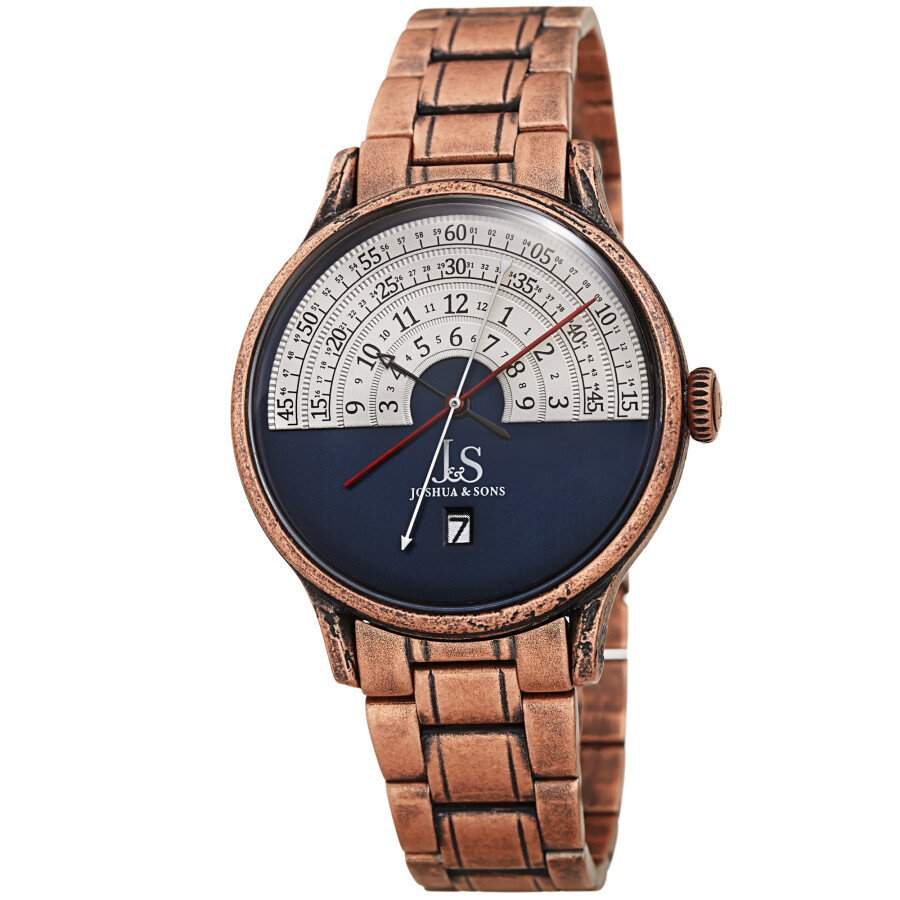 Joshua And Sons Joshua & Sons Black Dial Men's Brown Leather Compass ...