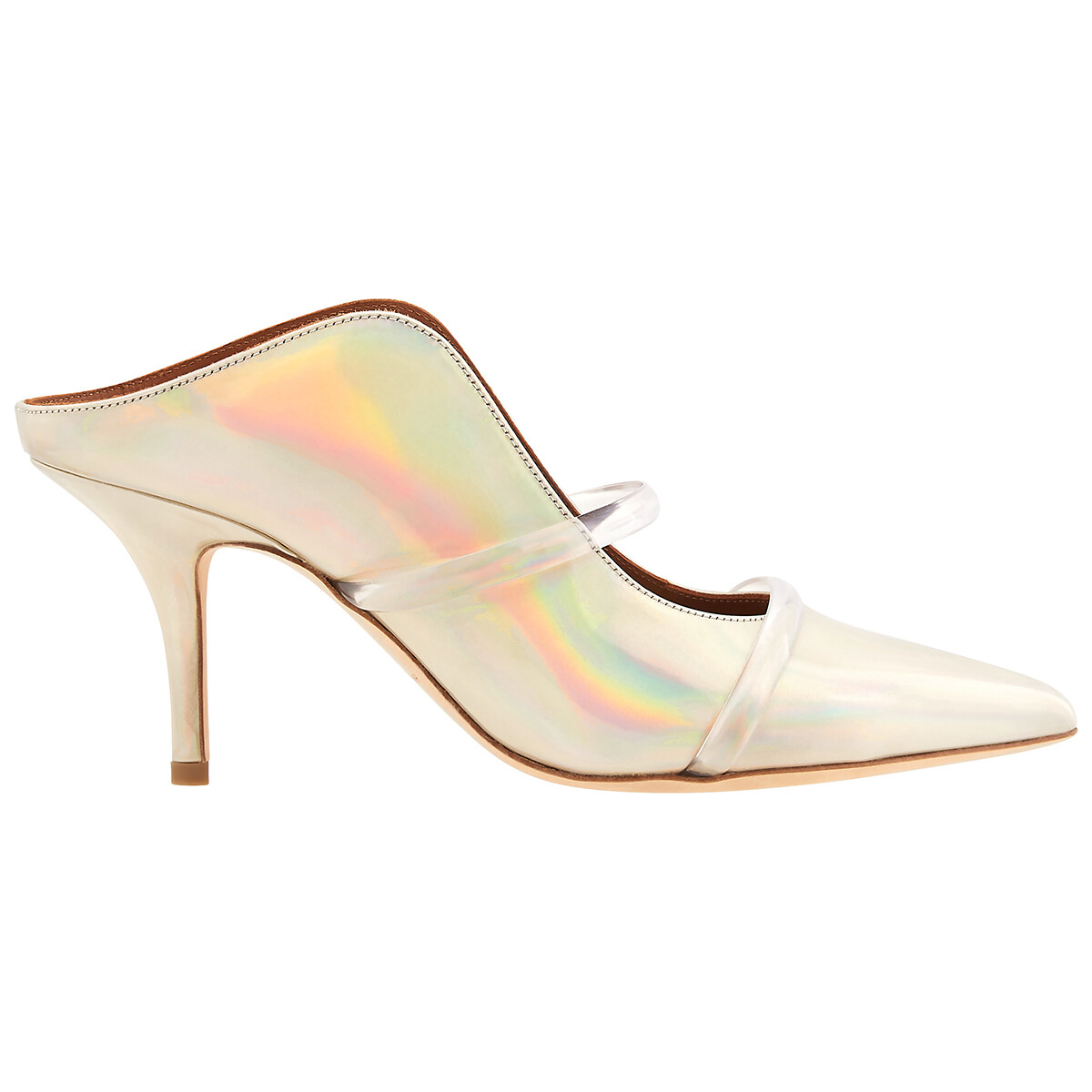 Malone Souliers White Maureen 85 Lace Stiletto Mules, Brand Size 35 ...