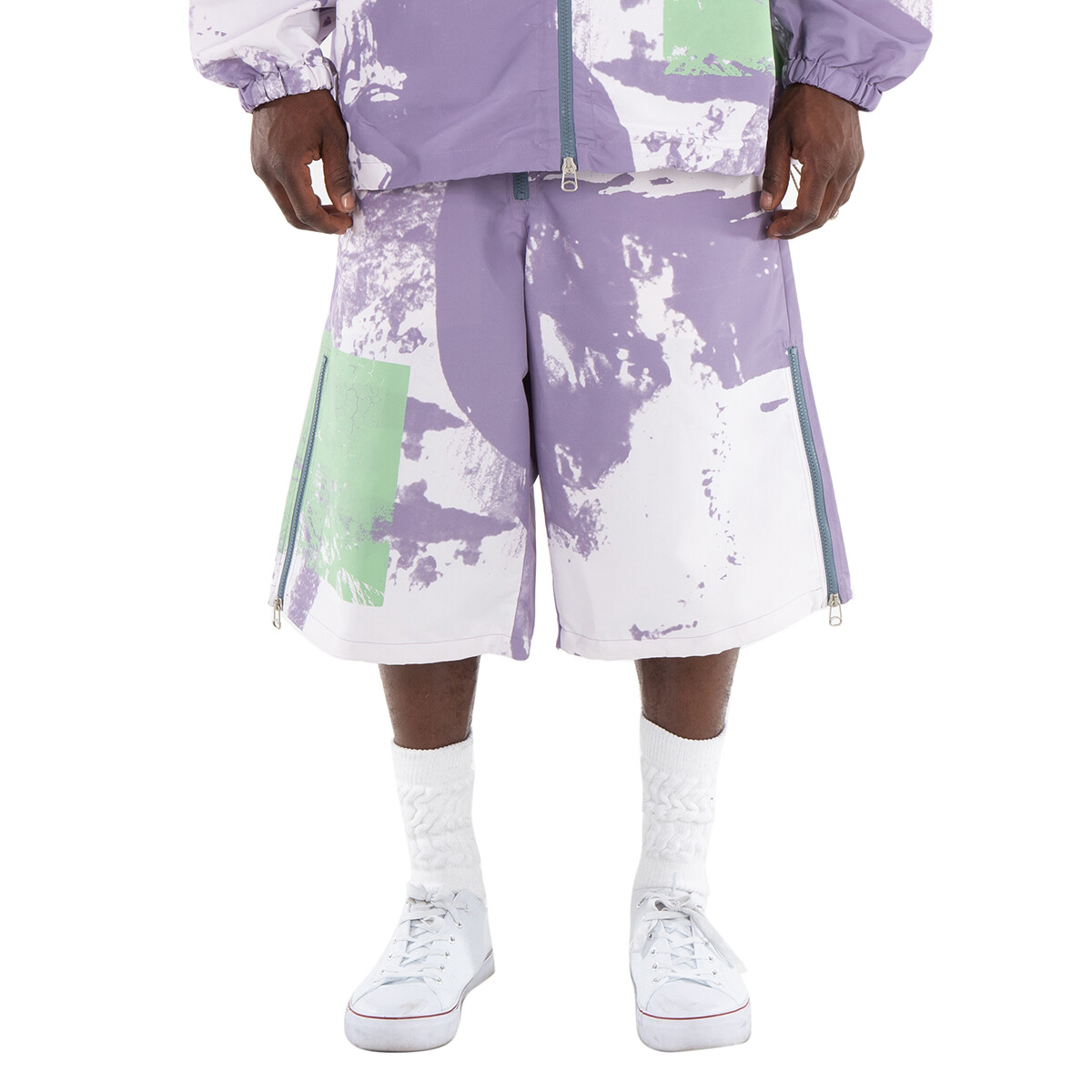 Oamc Men's Lilac Strata Tie Dye-Print Zip-Up Hooded Jacket, Size Medium ...