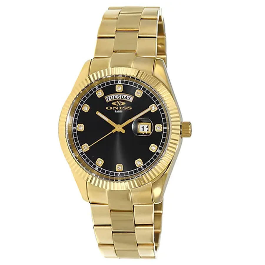 Oniss ON5562 SS Series Quartz Black Dial Men's Watch ON5562SS - Watches ...