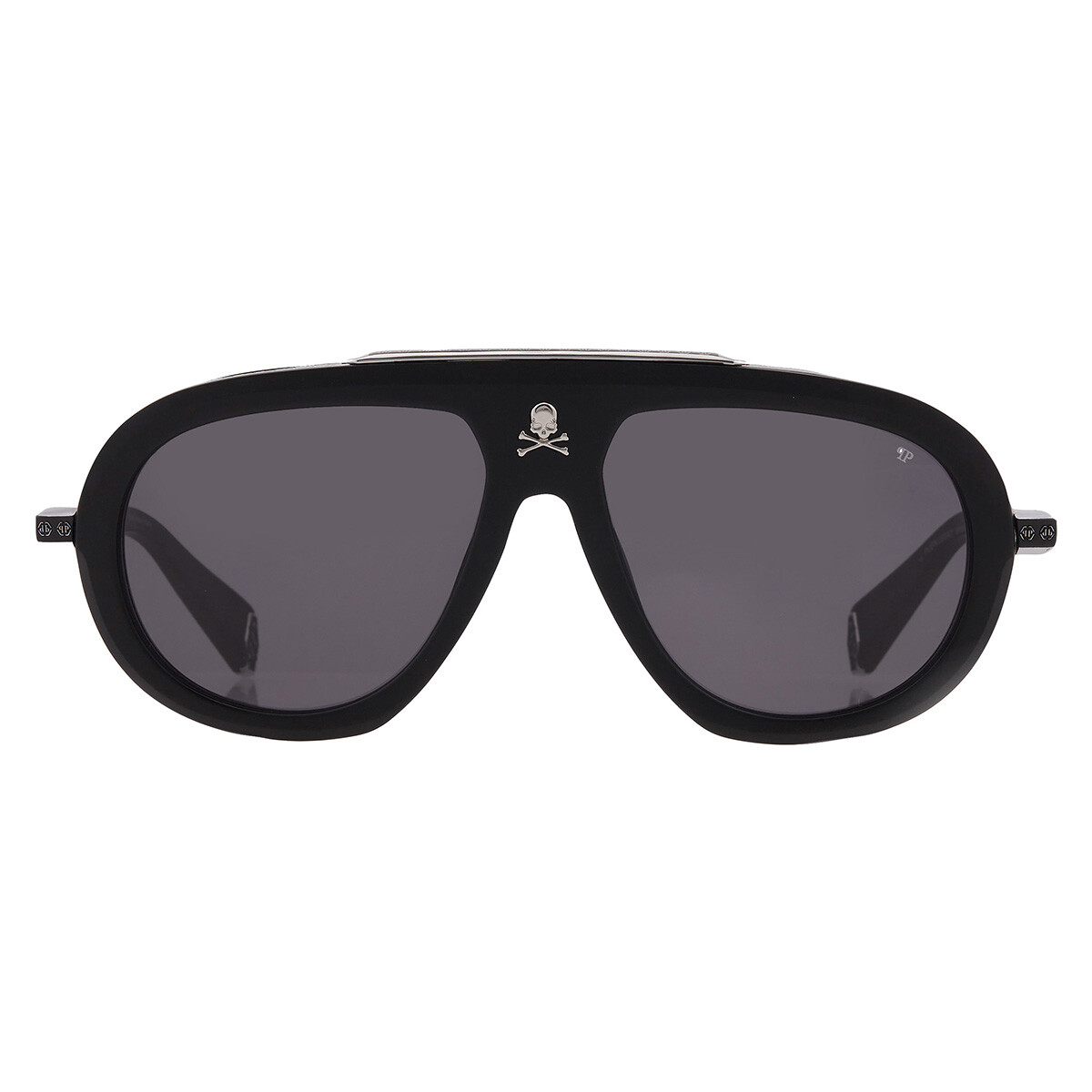Philipp Plein Grey Oval Men's Sunglasses SPP045M 092I 50 190605418260 ...