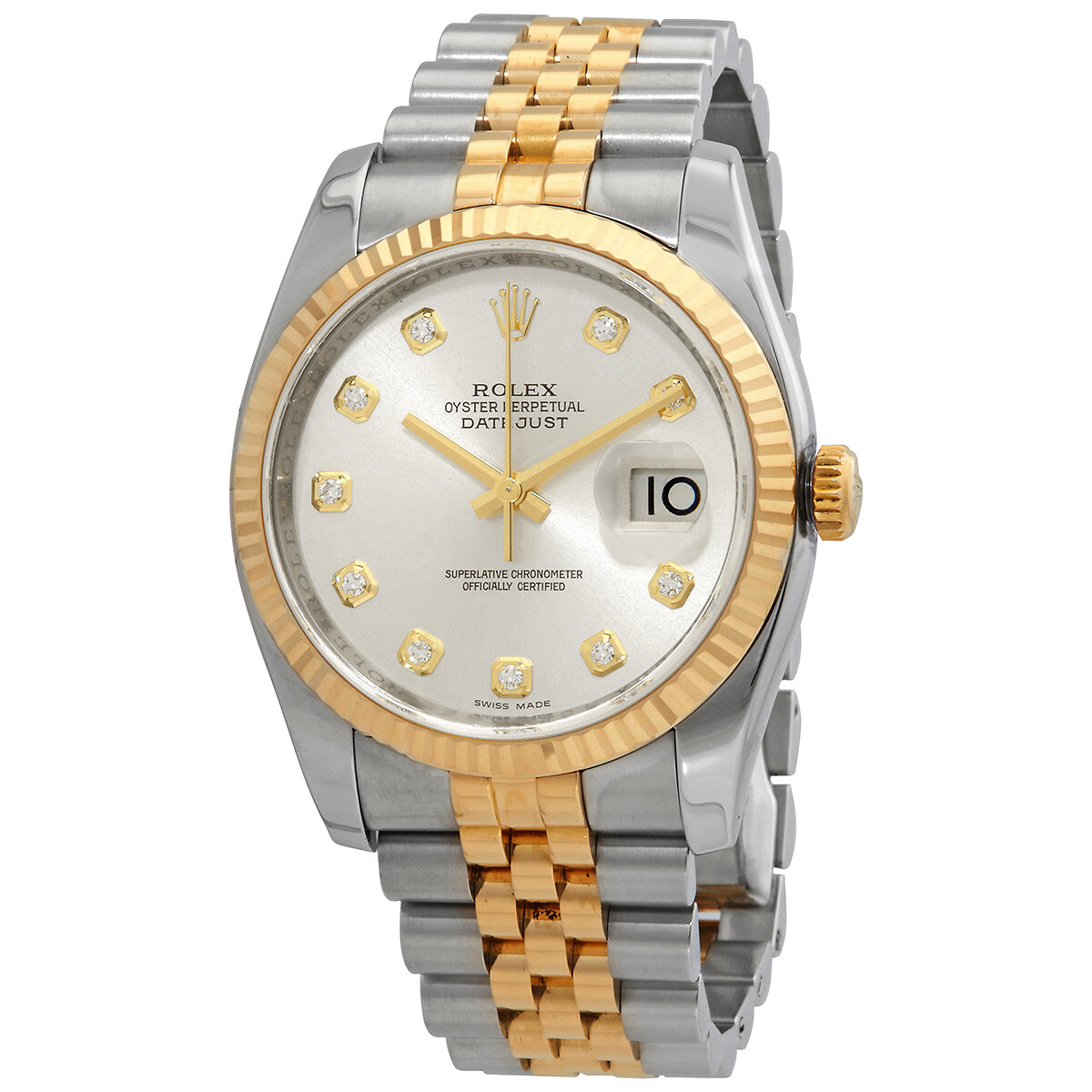 Rolex Pre-owned Rolex Datejust Diamond Blue Dial Ladies Watch ...