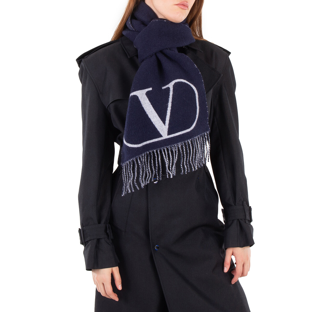 Valentino Garavani Signature VLogo Calf Leather Belt, Size 90 cm ...