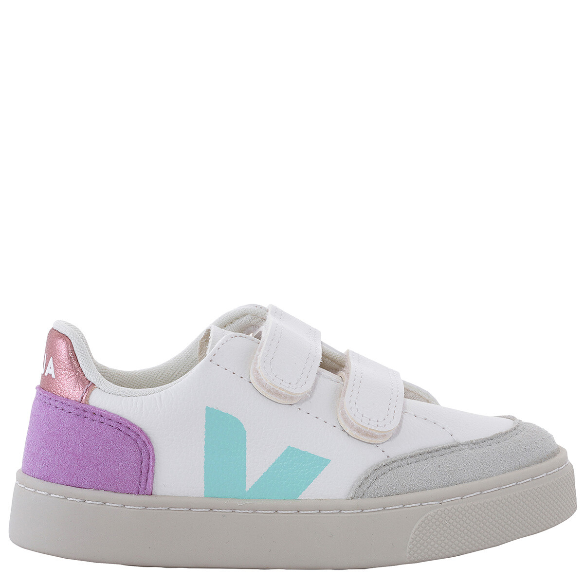 Veja Kids V-12 Chromefree Velcro Sneakers, Brand Size 32 (1 Kids ...