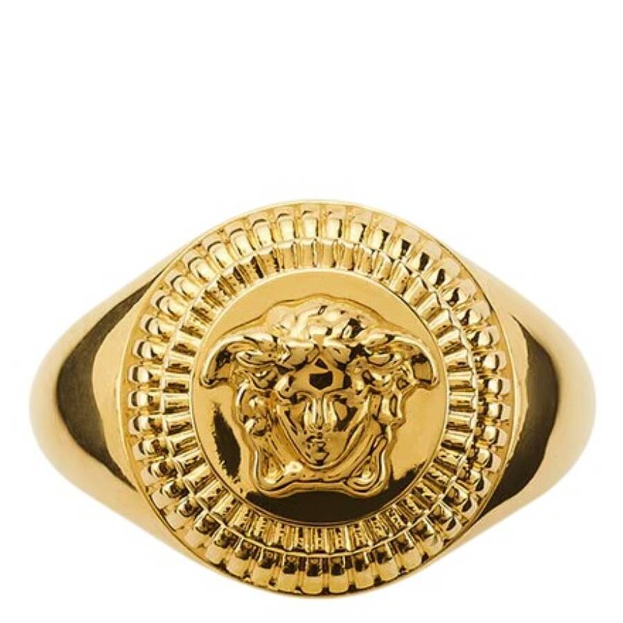 Versace Enamel Medusa Stud Earrings DG27256_DJMR-BLACK-TRIBUTE GOLD ...