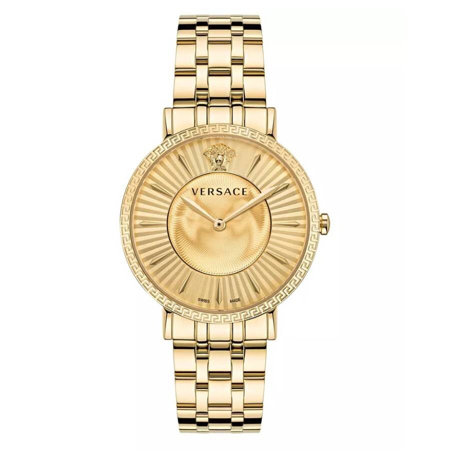 Versace Greca Jewel Quartz Gold Dial Ladies Watch VEWCA0524 ...