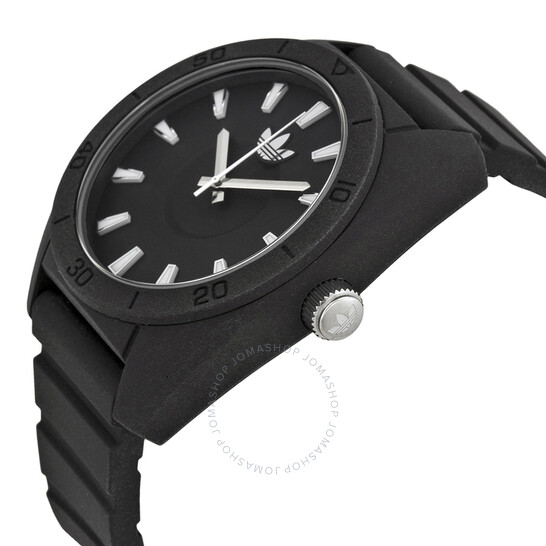 Adidas Santiago Black Dial Black Silicone Strap Men s Watch ADH2922 796483068803 Watches Santiago Jomashop