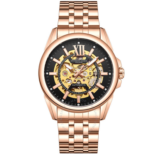 Anthony James Mystique Black Dial Men s Watch AJ014