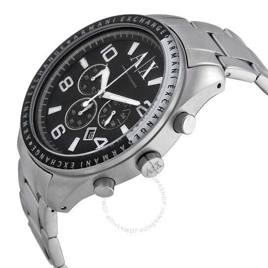 Armani Exchange Chronograph Black Dial Stainless Steel Men s Watch AX1254