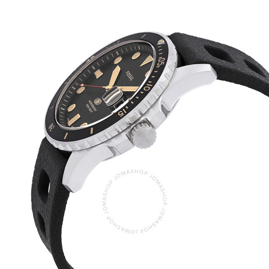 Fossil Blue Three Hand Quartz Black Dial Mens Watch Fs5947