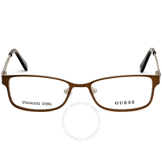 Guess Ladies Dark Brown Rectangular Eyeglass Frames Gu2568 050 52