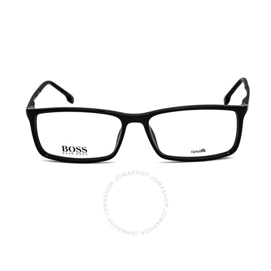 Hugo Boss Mens Black Rectangular Eyeglass Frames Boss118408070058