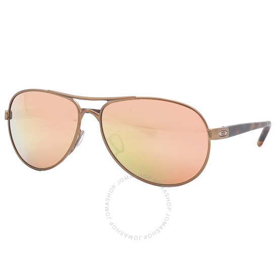 Oakley Feedback Prizm Rose Gold Aviator Ladies Sunglasses Oo4079 407944