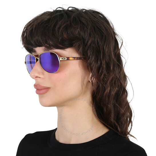 Oakley Feedback Prizm Violet Polarized Pilot Ladies Sunglasses Oo4079