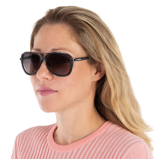 Oakley Split Time Prizm Grey Gradient Pilot Ladies Sunglasses Oo4129