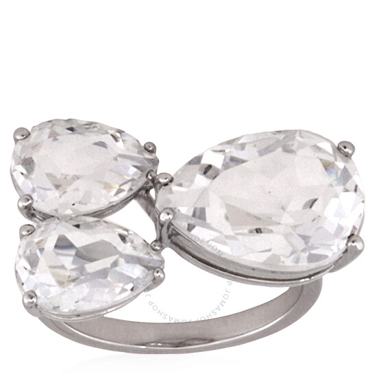 Swarovski Millenia Cocktail Ring Pear Cut White Rhodium Plated