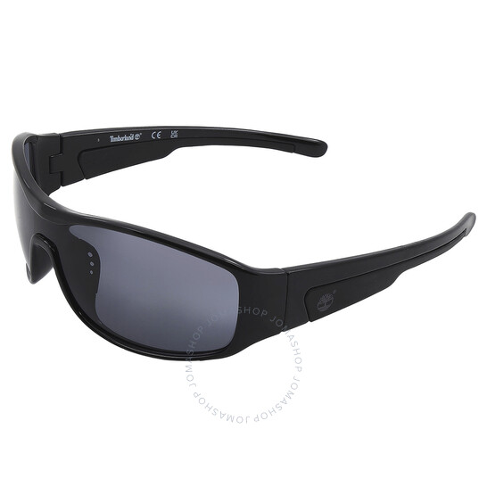 Timberland Polarized Smoke Wrap Men s Sunglasses TB7050 01D 00 726773046266 Sunglasses Jomashop