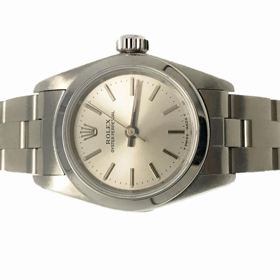 Rolex Pre-owned Rolex Oyster Perpetual Automatic Chronometer Silver ...