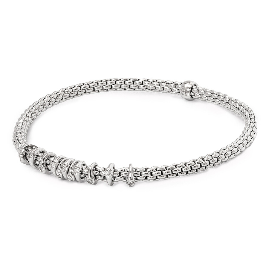 Fope 18Kt White Gold Fope Prima Flex It Bracelet 747B BBRM-WG - Jewelry, Ladies Jewelry - Jomashop