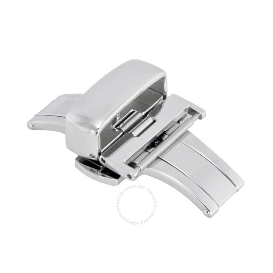 Hadley Roma 20mm Shiny Silver Tone Push Button Butterfly Clasp BKL100W ...