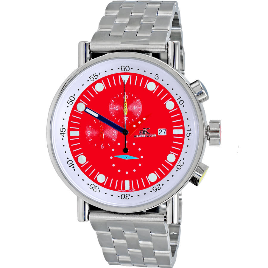 Adee Kaye Mando-Mb Red Dial Men's Watch AK2268-40RD 815096407011 ...