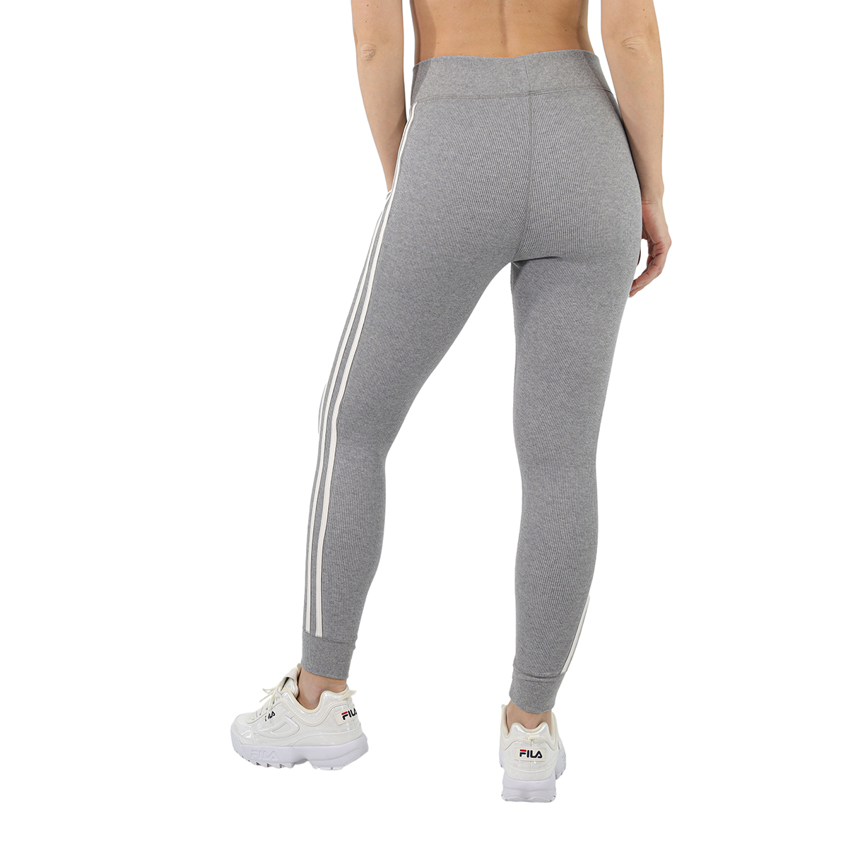 Adidas Original Ladies Core Heather High Waisted Waffle Leggings, Brand ...