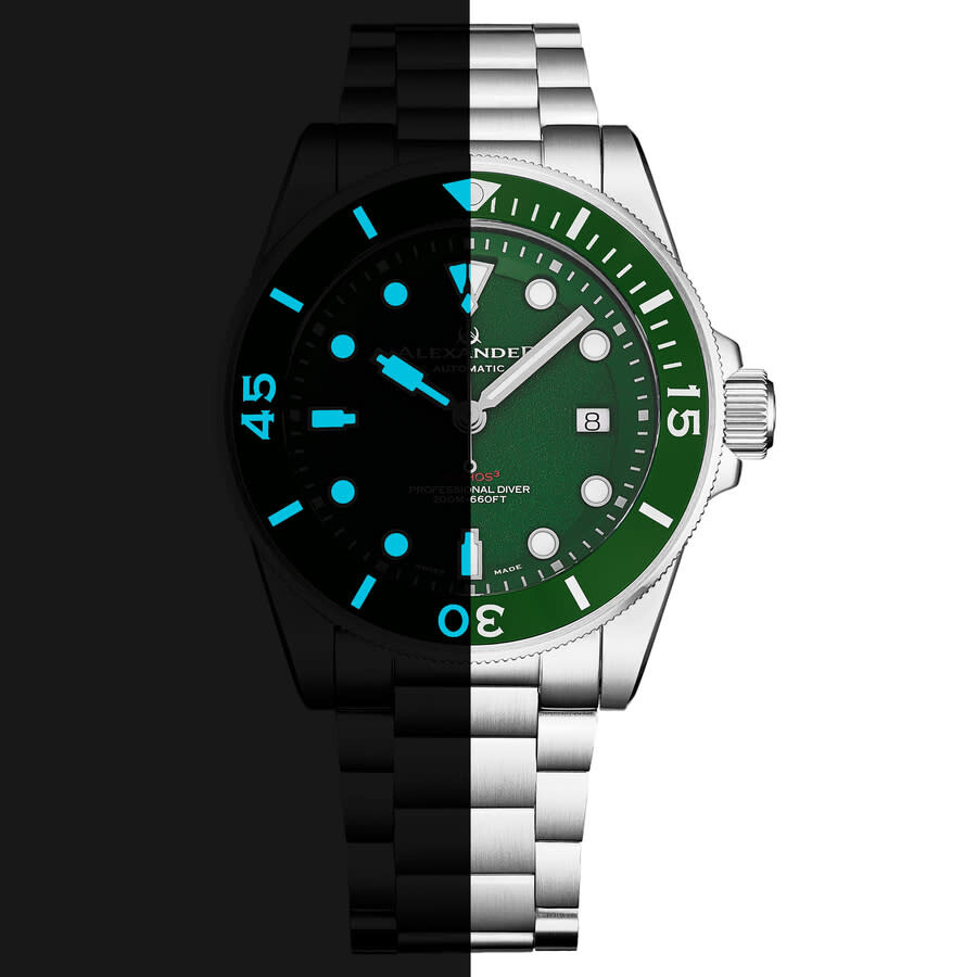 Alexander Alexander 2 Automatic Green Dial Men's Watch A520-04 ...