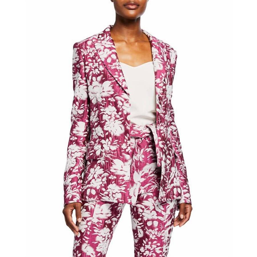 Alexis Ladies Raquelle Jacket Jacquard Fuchsia Print, Size Medium ...