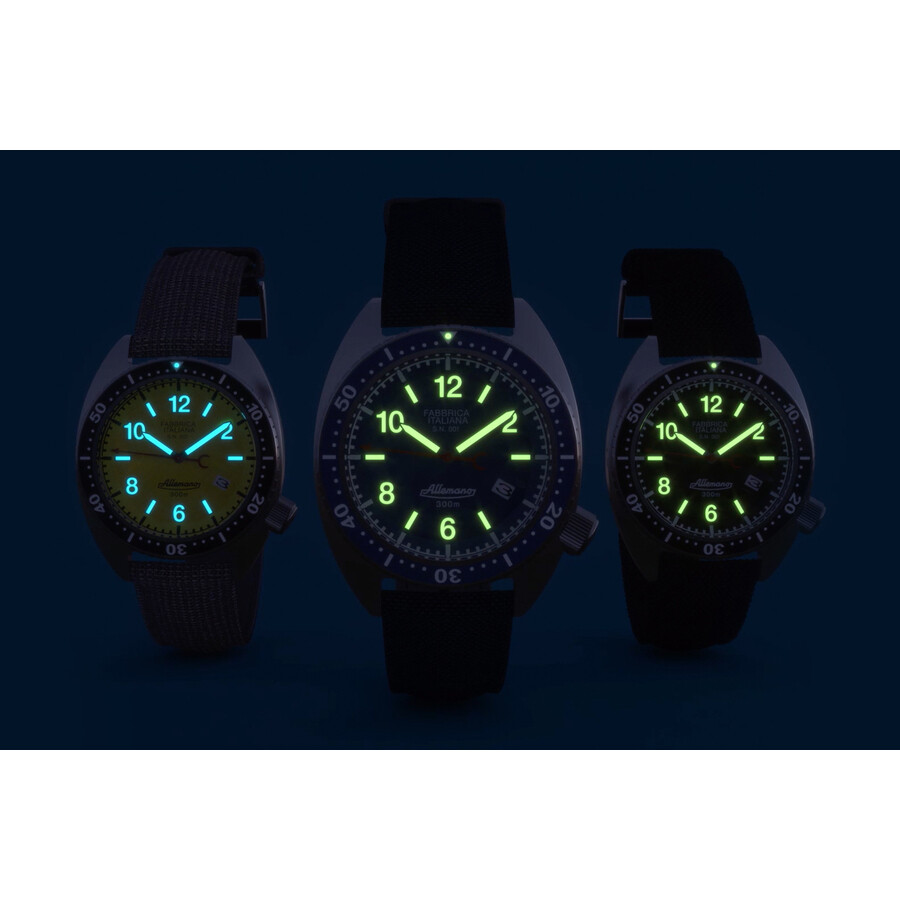 Allemano 1973 SHARK & CRAB Automatic Men's Watch SH-A-1973-P-Y-DP ...