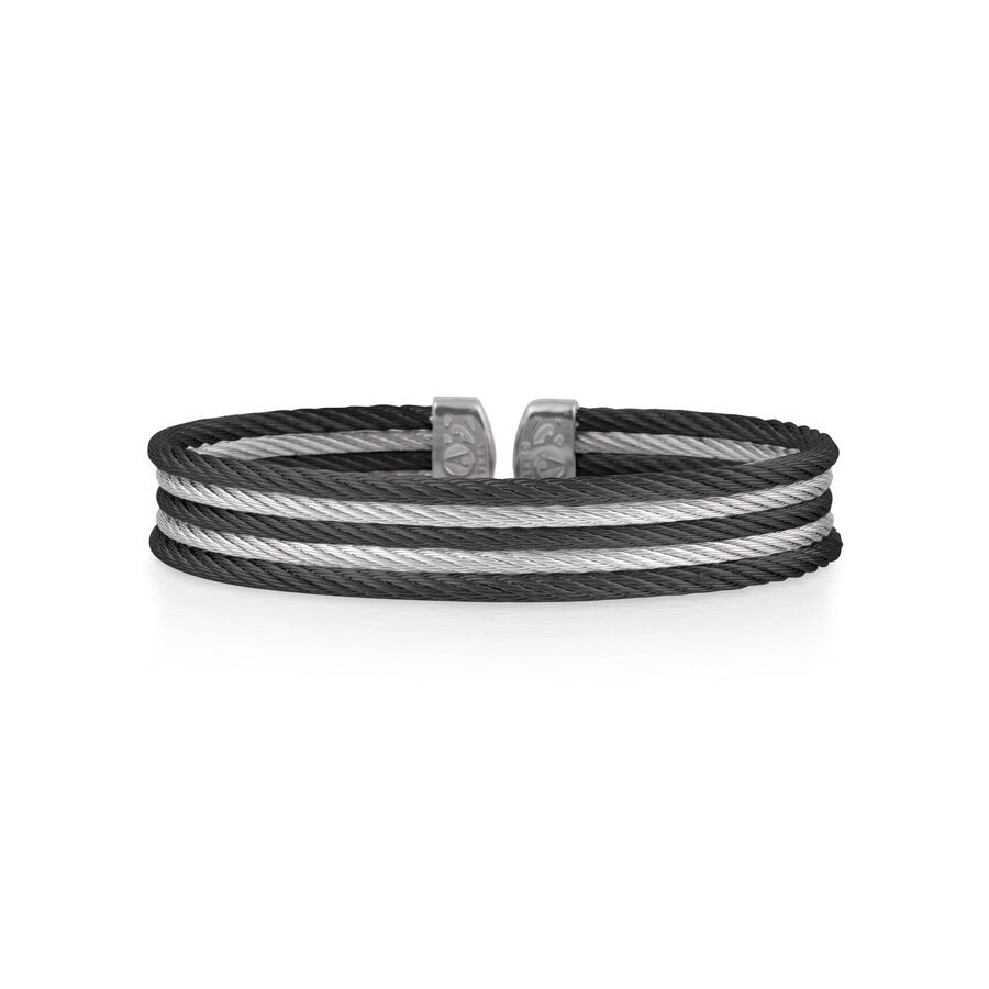 Alor Black & Grey Cable Mini Cuff 04-54-0605-00 - Jewelry, Ladies ...