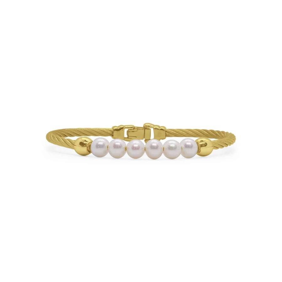 Alor Yellow Cable Bracelet with Freshwater Pearls 04-37-P901-01 ...