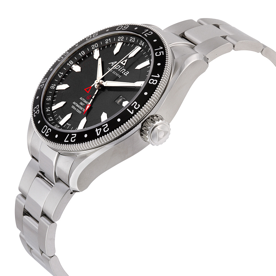 Alpina Alpiner 4 GMT Automatic Black Dial Men's Watch AL-550G5AQ6B ...